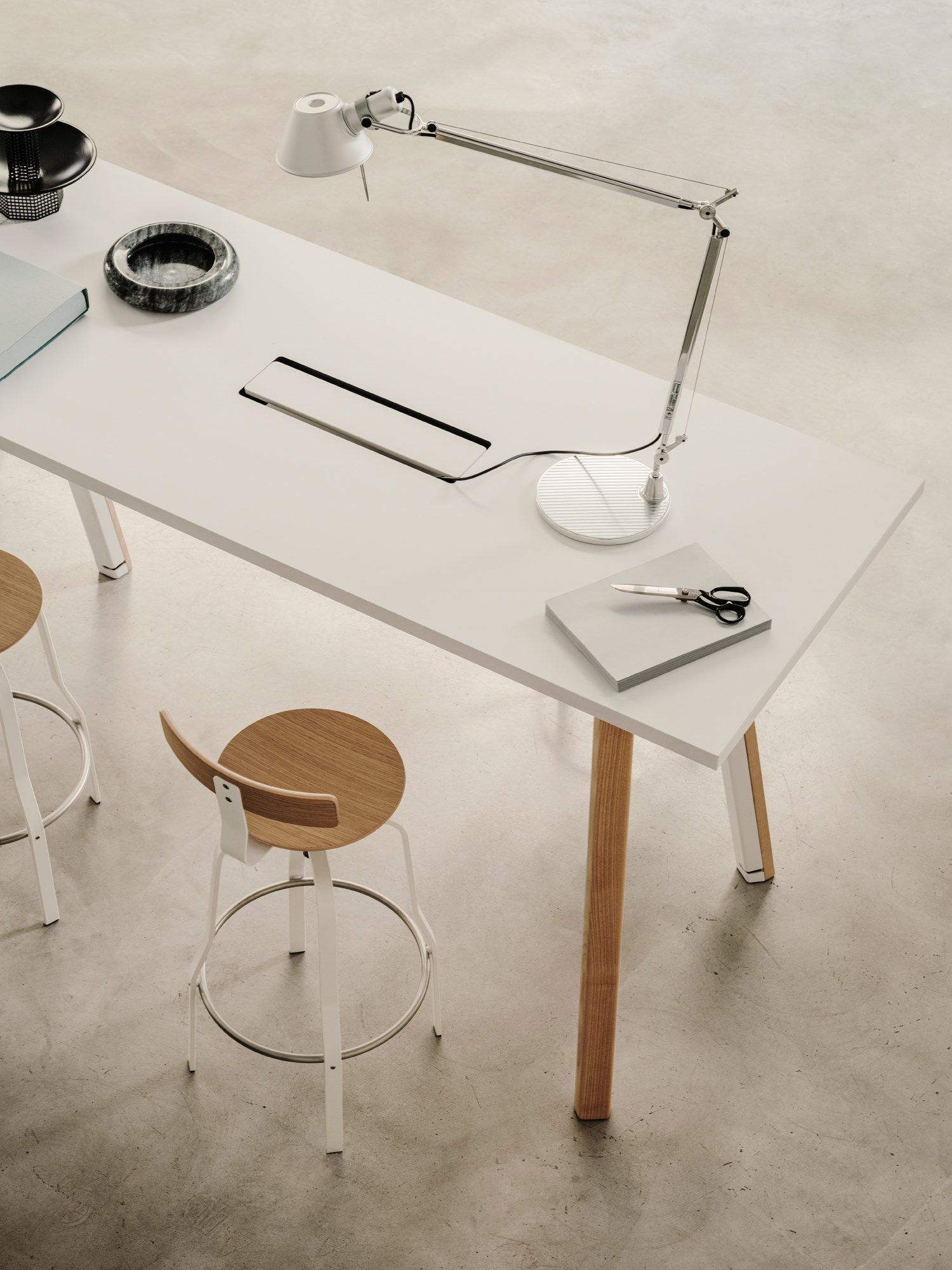 ORI Rectangular oak high table By Lapalma | design Romano Marcato