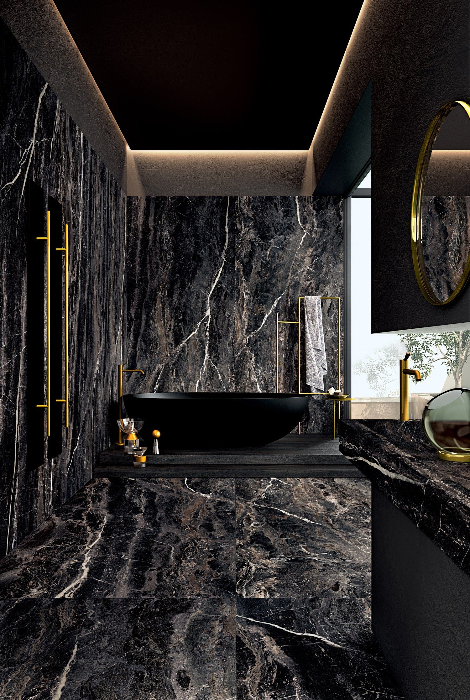 ALLURE - OROBICO Laminated stoneware wall/floor tiles with marble ...