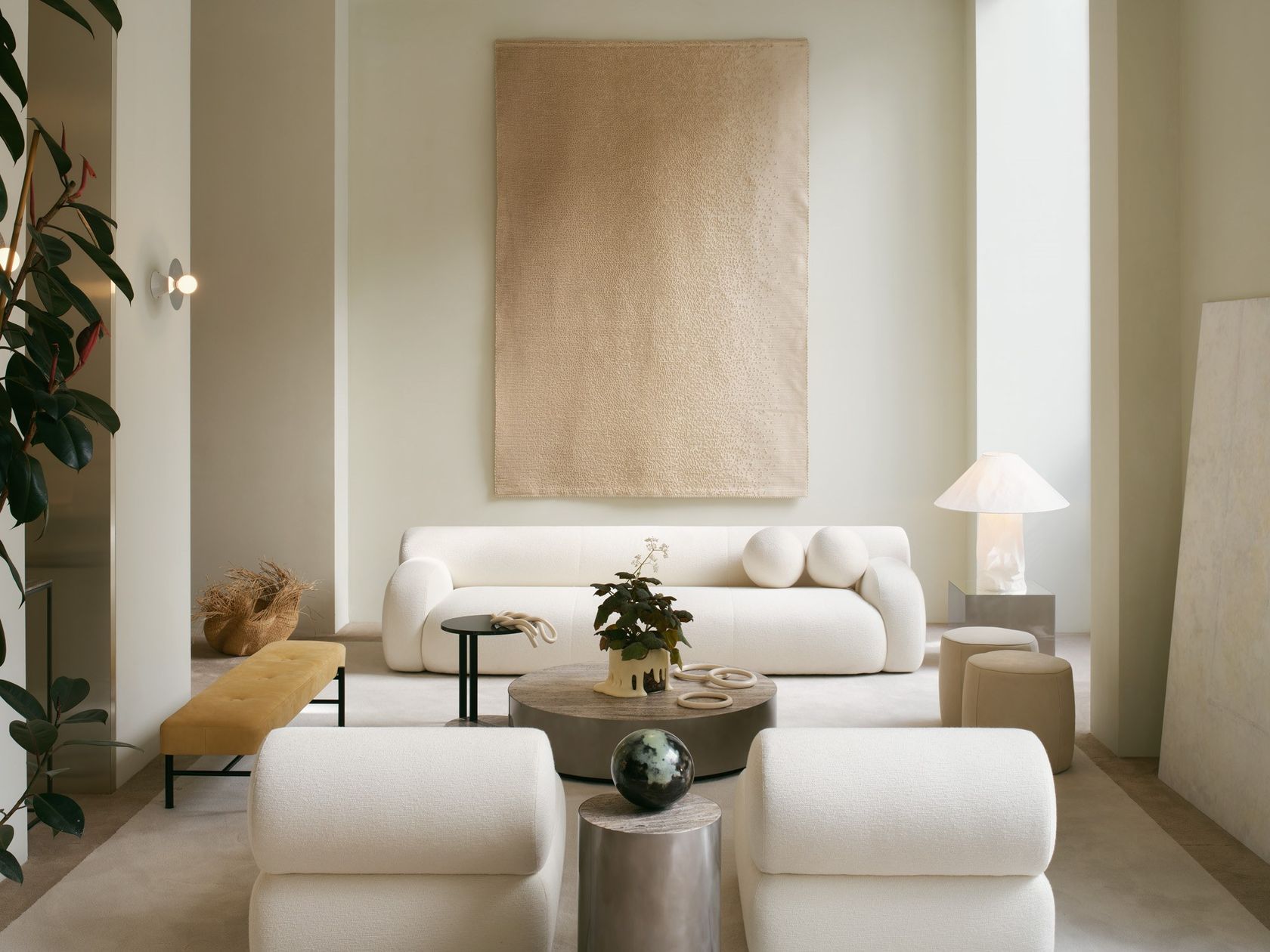 OSCAR 3 seater fabric sofa By Meridiani | design Andrea Parisio