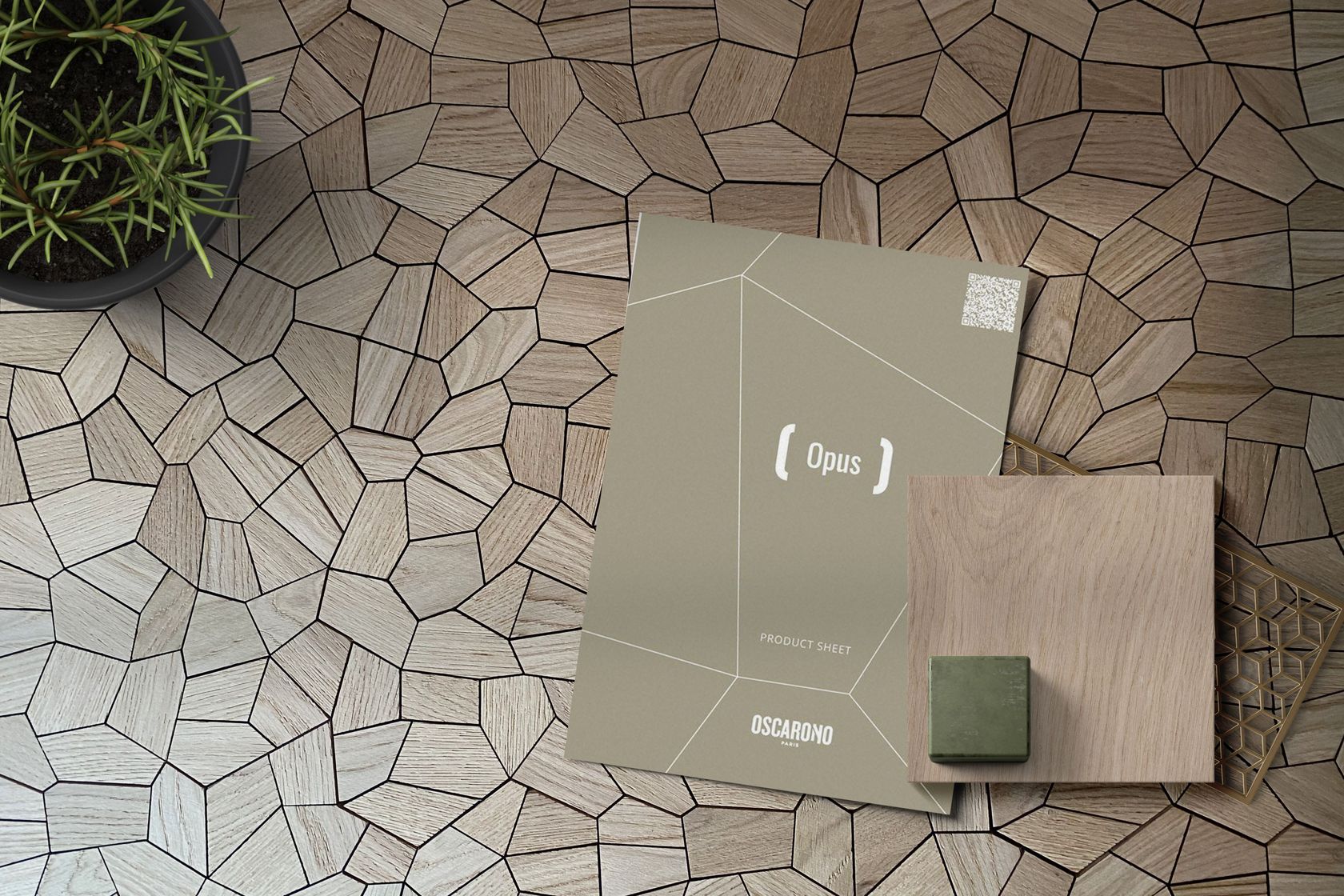 OPUS SIMPLE Oak wall/floor tiles By OSCARONO | design Raphaël Navot