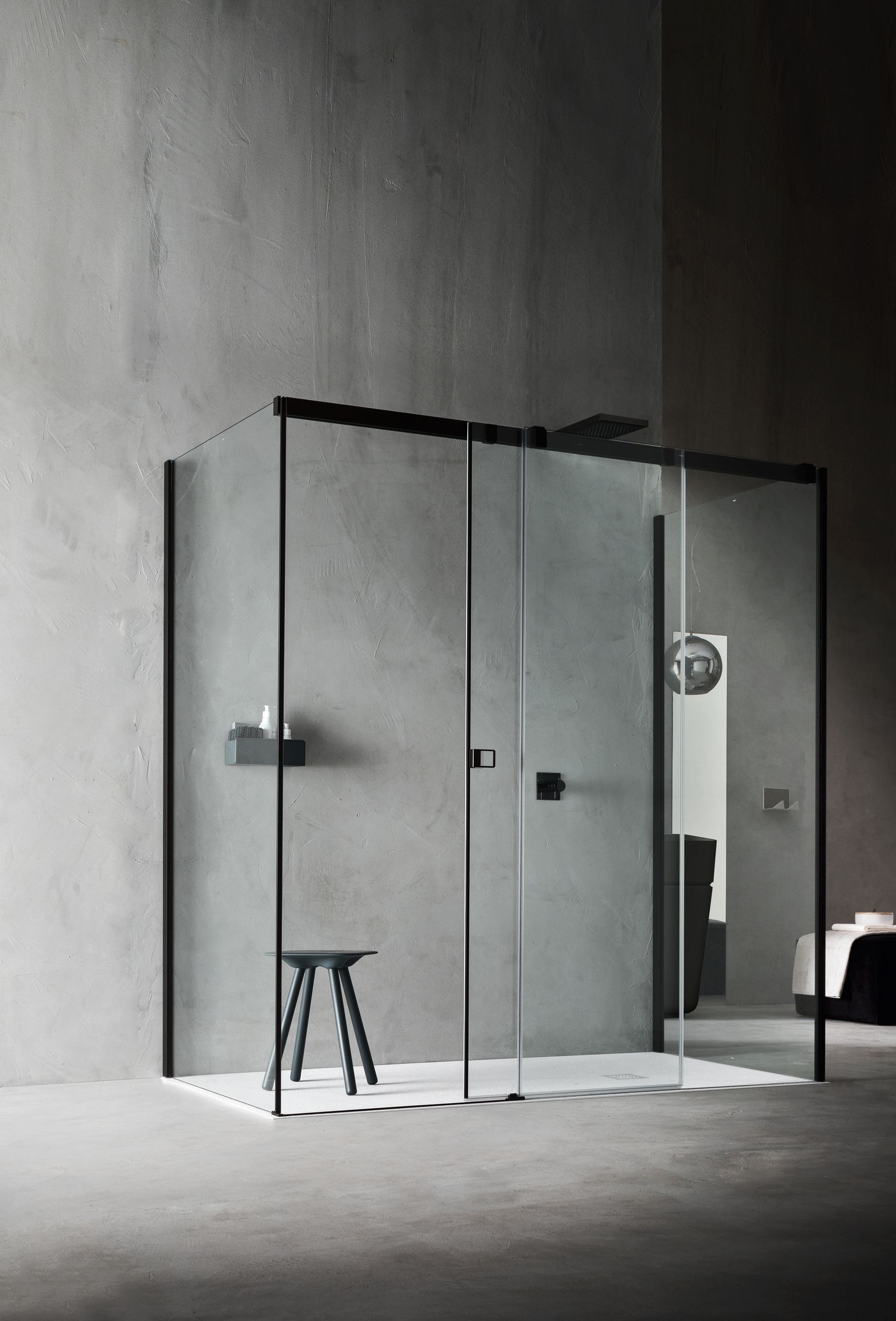 Rectangular shower cabin with sliding door OTTO | Shower cabin with ...
