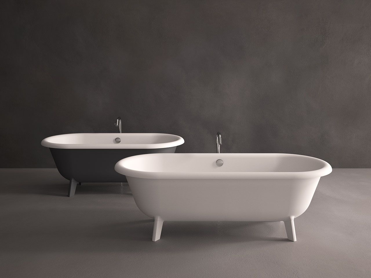 OTTOCENTO SMALL Oval Cristalplant® bathtub on legs By Agape