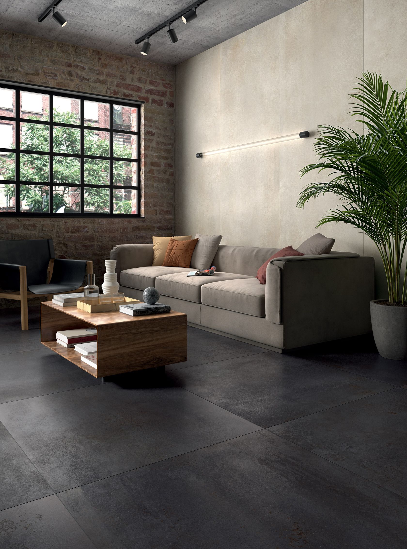 Revestimiento de pared/suelo de gres laminado efecto metálico OXIDE By ...