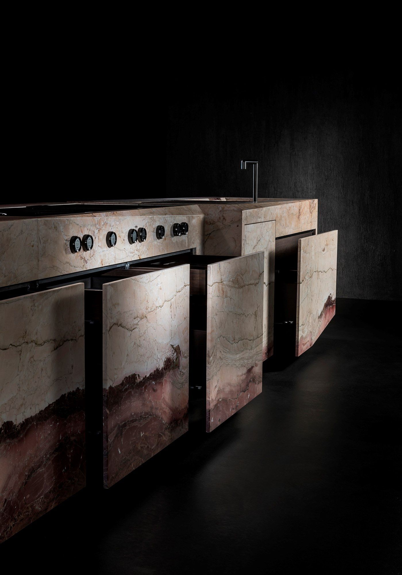 OZONE Stone kitchen with island By Henge | design Massimo Castagna