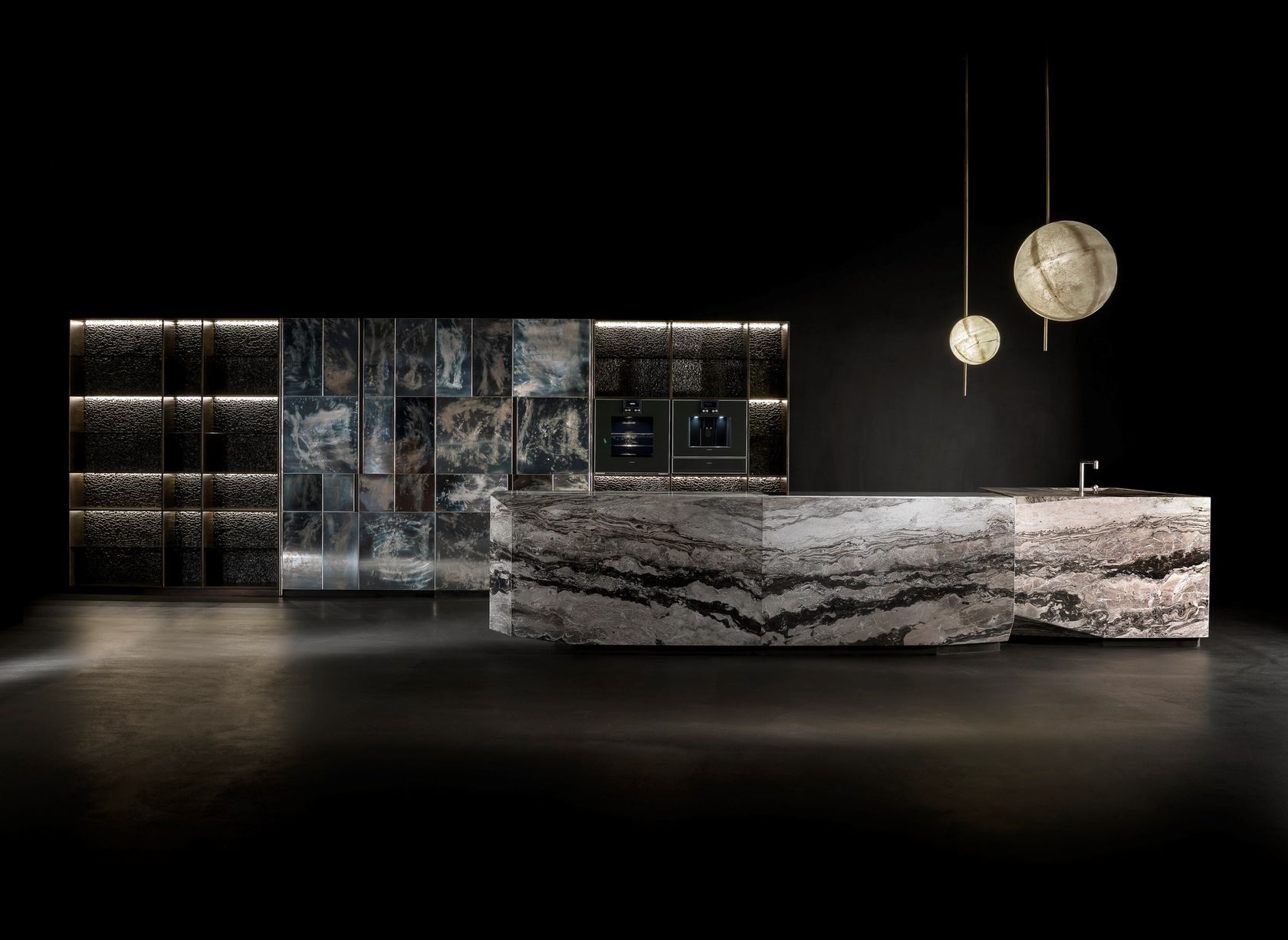 OZONE Stone kitchen with island By Henge | design Massimo Castagna