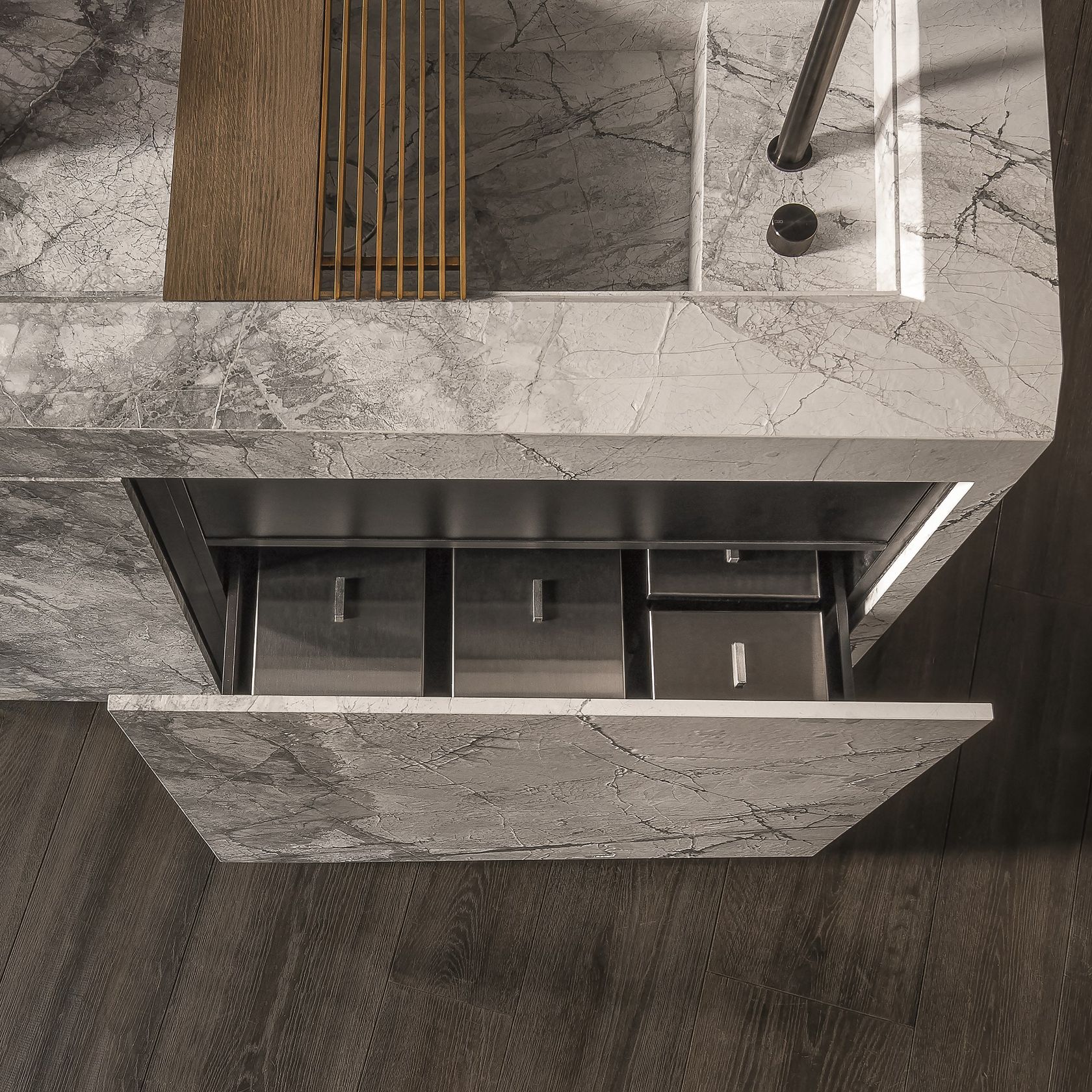 OZONE Stone kitchen with island By Henge | design Massimo Castagna