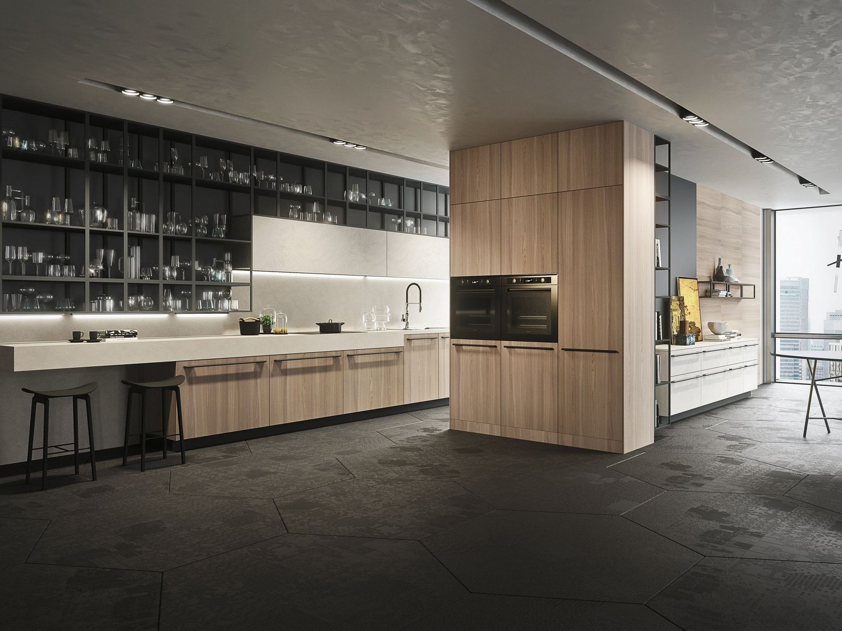 OPERA | Linear kitchen SISTEMA Collection By Snaidero design Michele Marcon