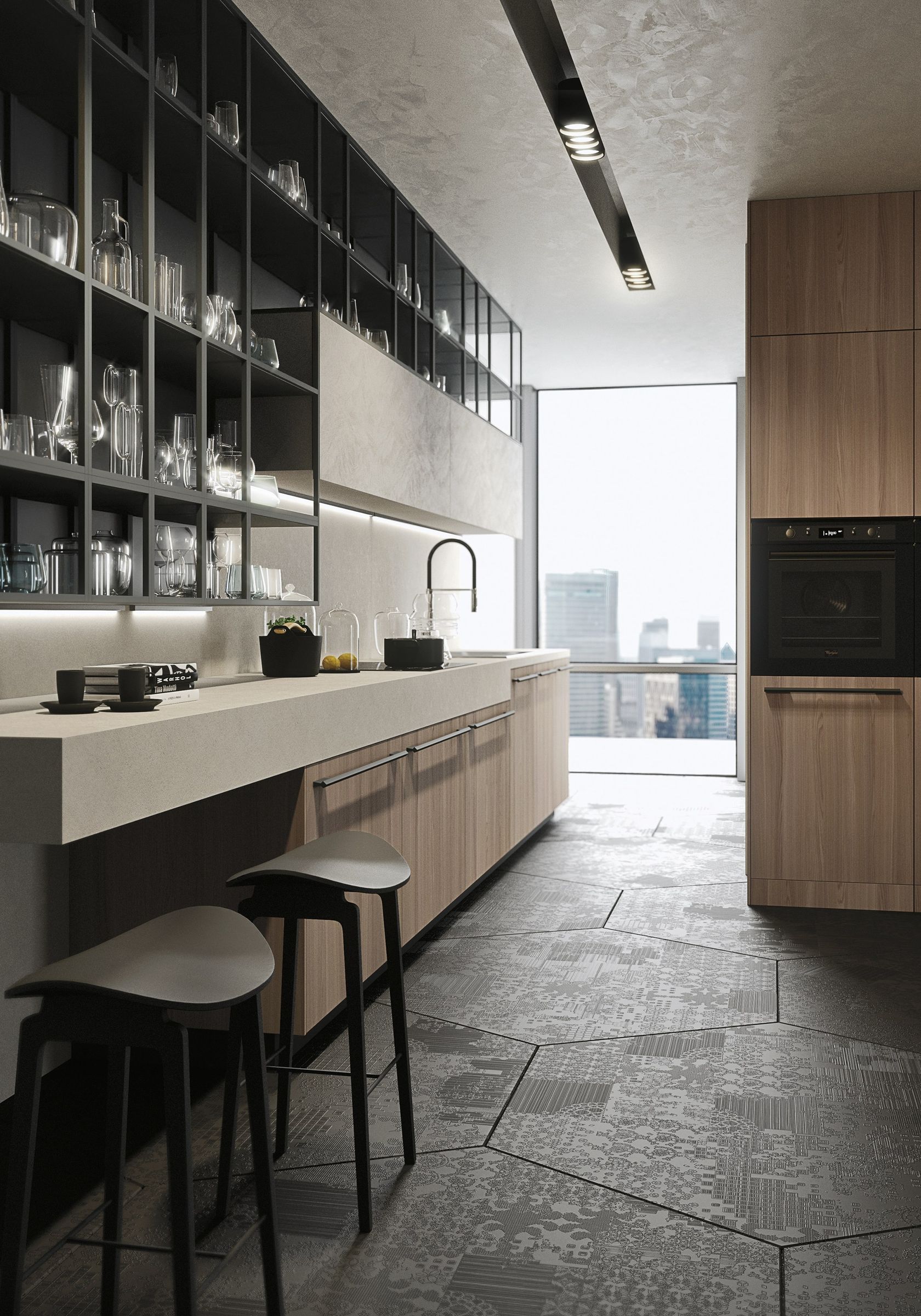 OPERA | Linear kitchen SISTEMA Collection By Snaidero design Michele Marcon