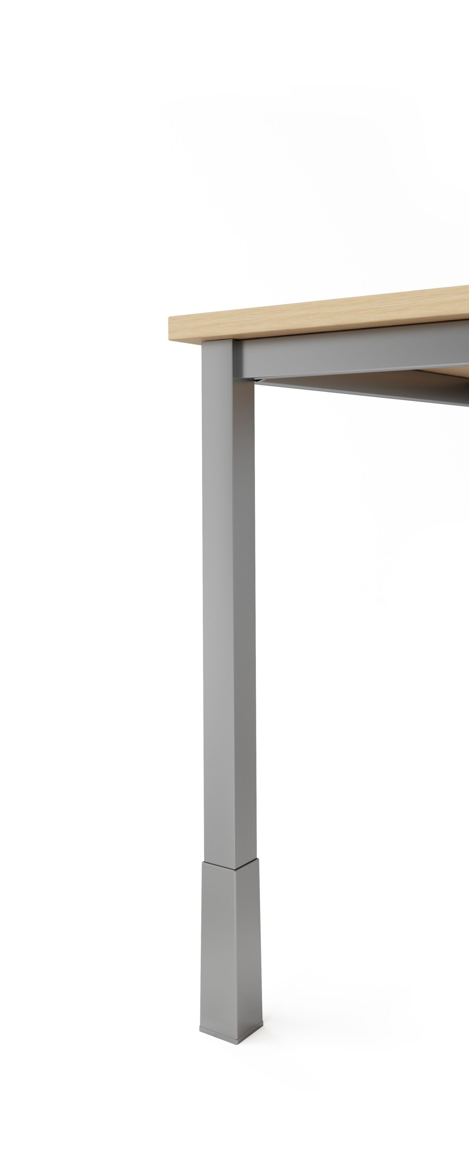 P-SQUARE Rectangular office desk with casters By FURNIKO