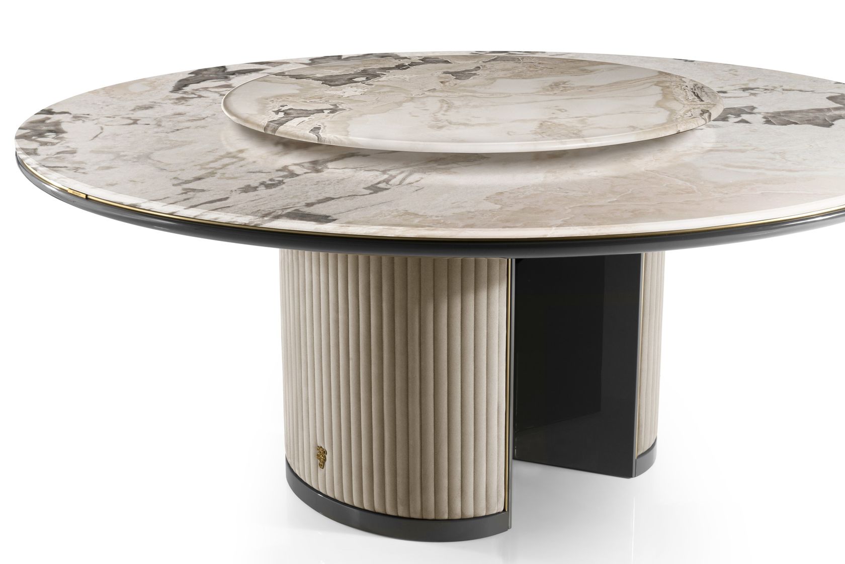 STARLIGHT Round marble table with Lazy Susan By Visionnaire | design ...