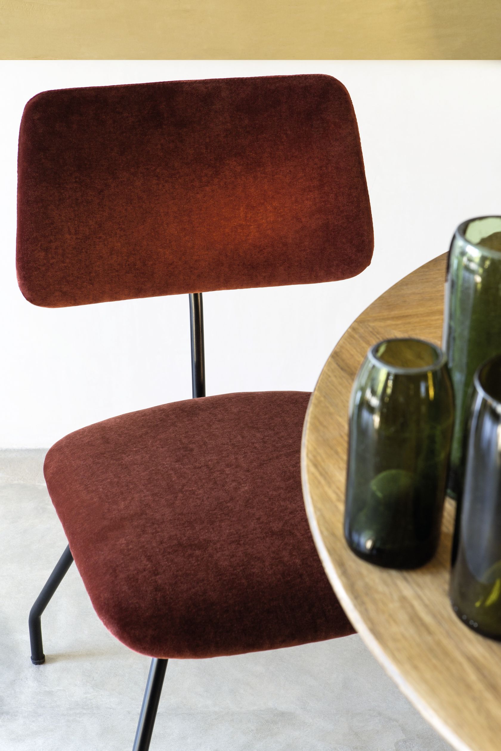 Solid-color velvet fabric PALATINE By Élitis