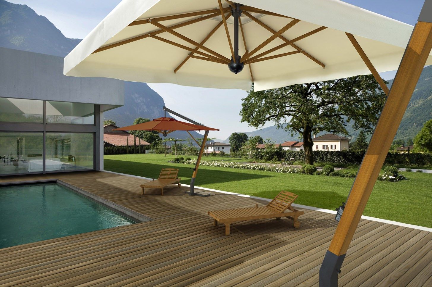 PALLADIO BRACCIO | Guarda-sol quadrado Coleção Palladio By Scolaro Parasol