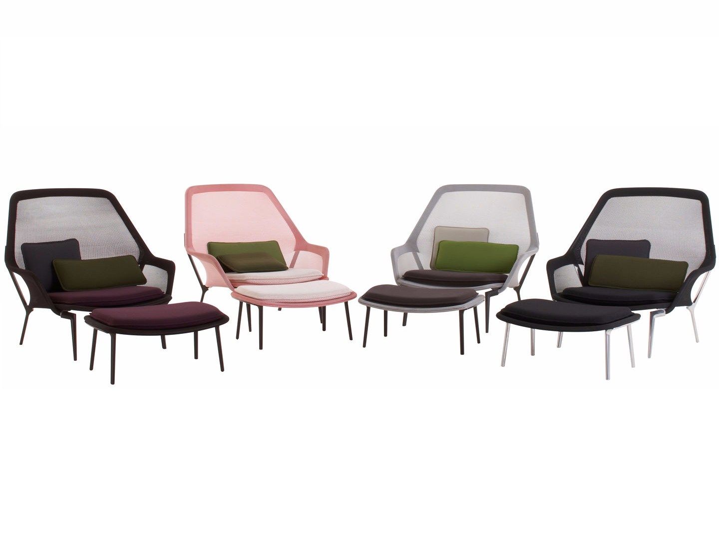 Poltrona con poggiapiedi SLOW CHAIR & OTTOMAN By Vitra design Ronan ...