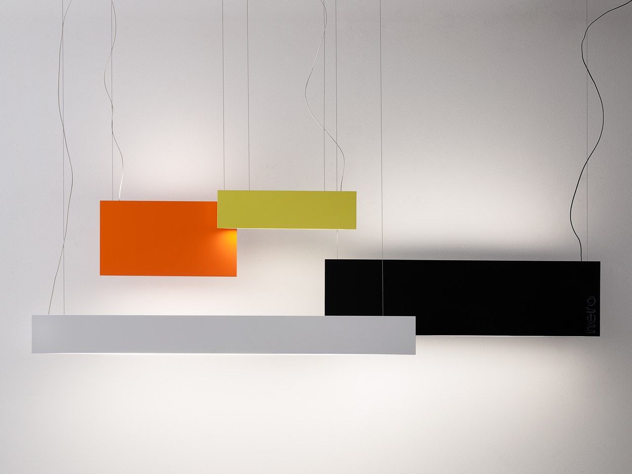 LED dimmable steel and wood pendant lamp PANTONE By Vesoi