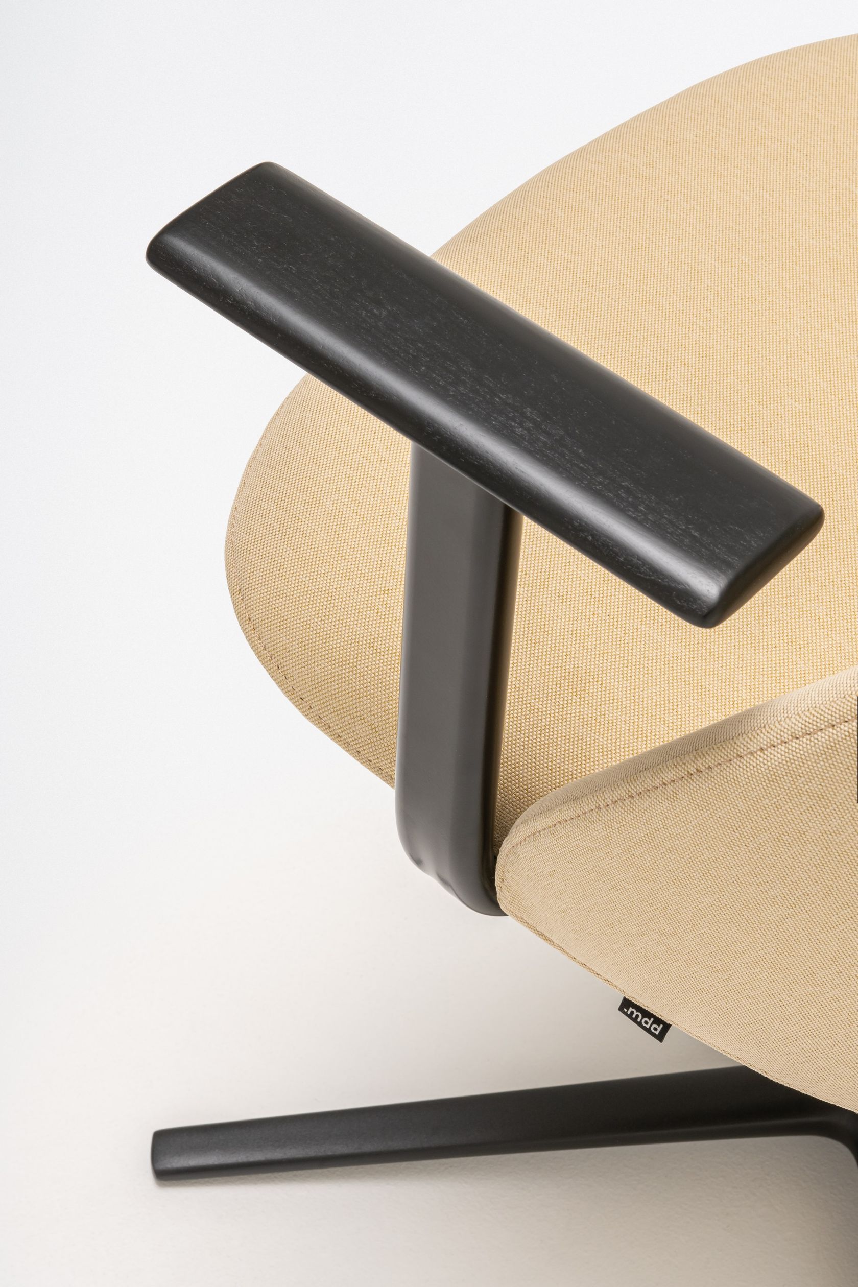 PARALEL | Chair with armrests Upholstered fabric chair with armrests By MDD