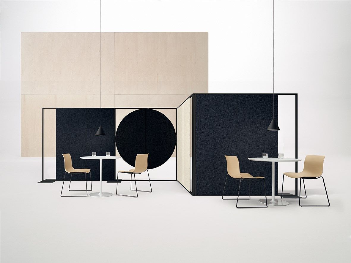 PARENTESIT FREESTANDING Fabric office screen By Arper | design Lievore ...