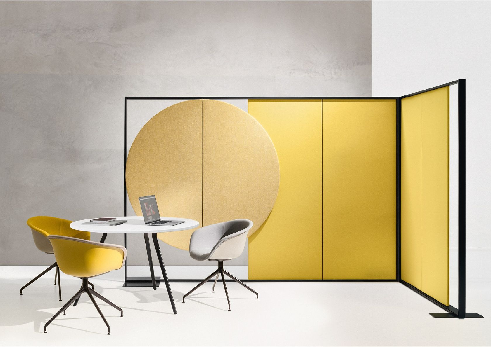 PARENTESIT FREESTANDING Fabric office screen By Arper | design Lievore ...