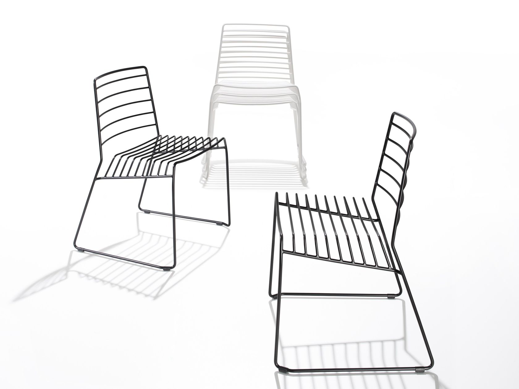 Stackable steel chair PARK By B-LINE design Eva Paster, Michael Geldmacher