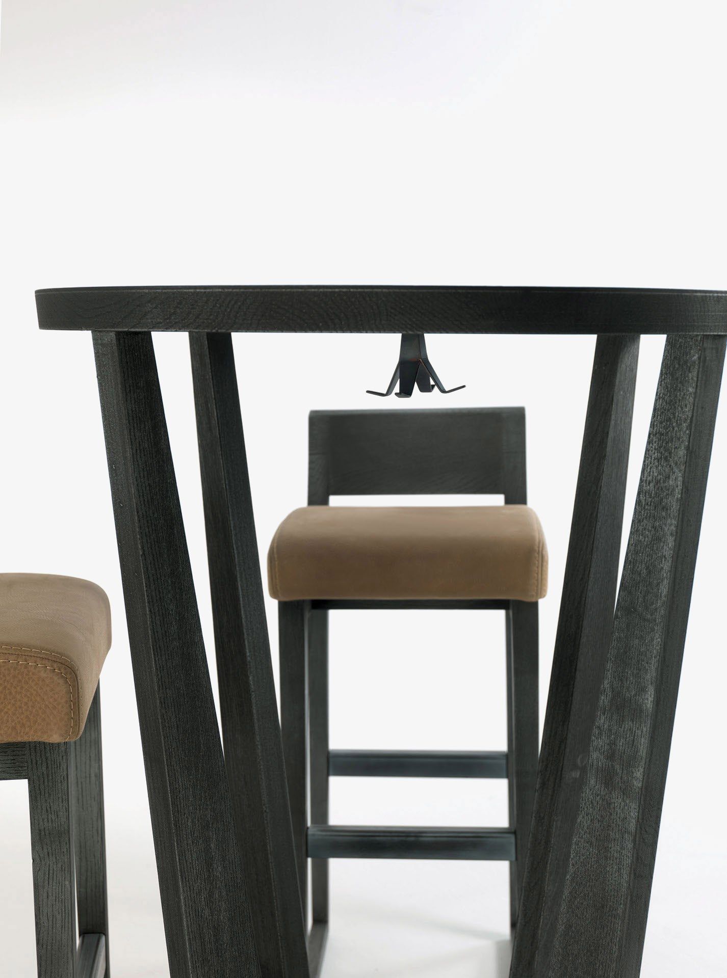 PARLA BIG & SMALL Round solid wood high table By Riva 1920 | design ...