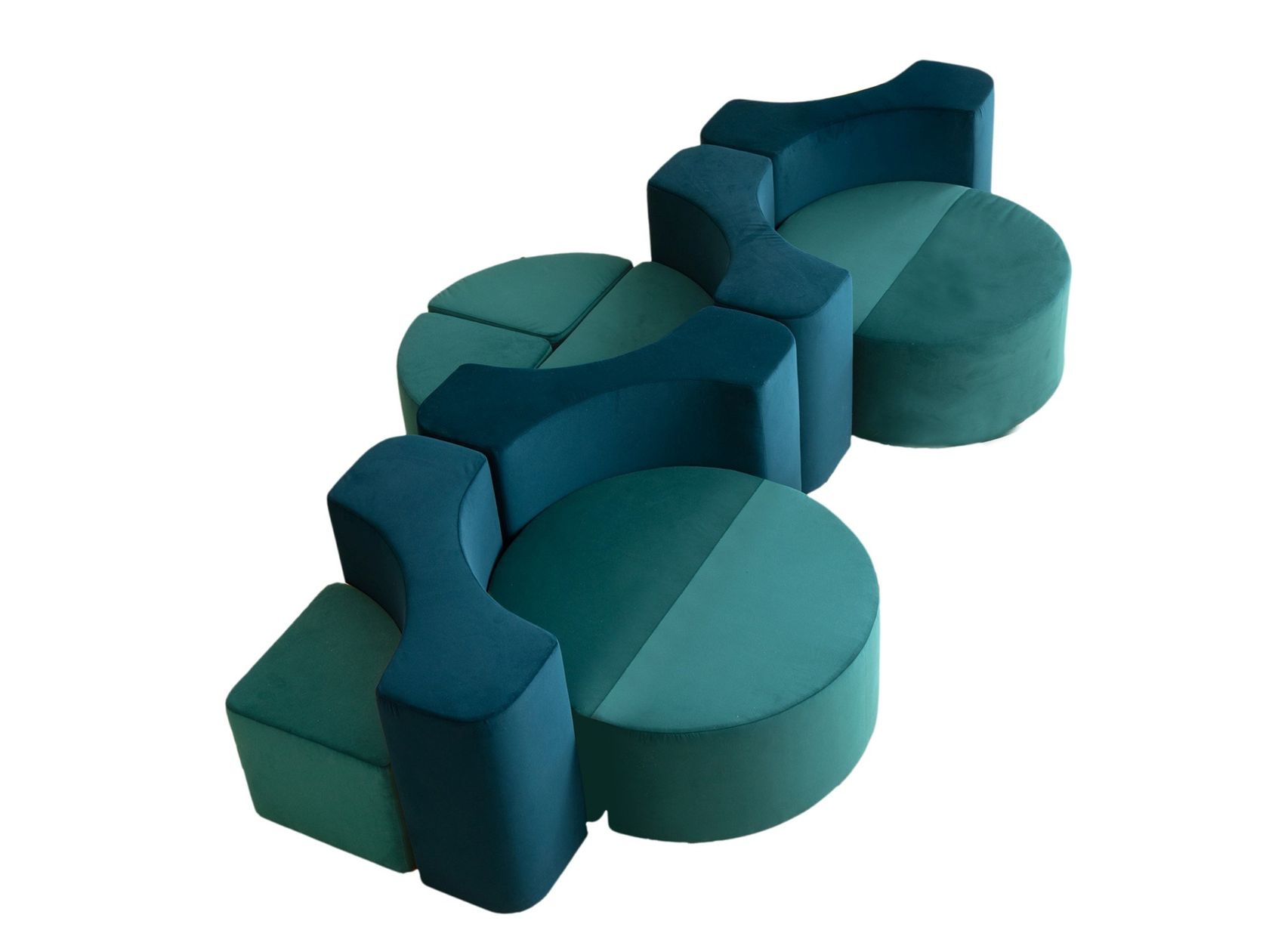 PARTERRE Modular fabric sofa By Quinti Sedute | design Cristina Celestino