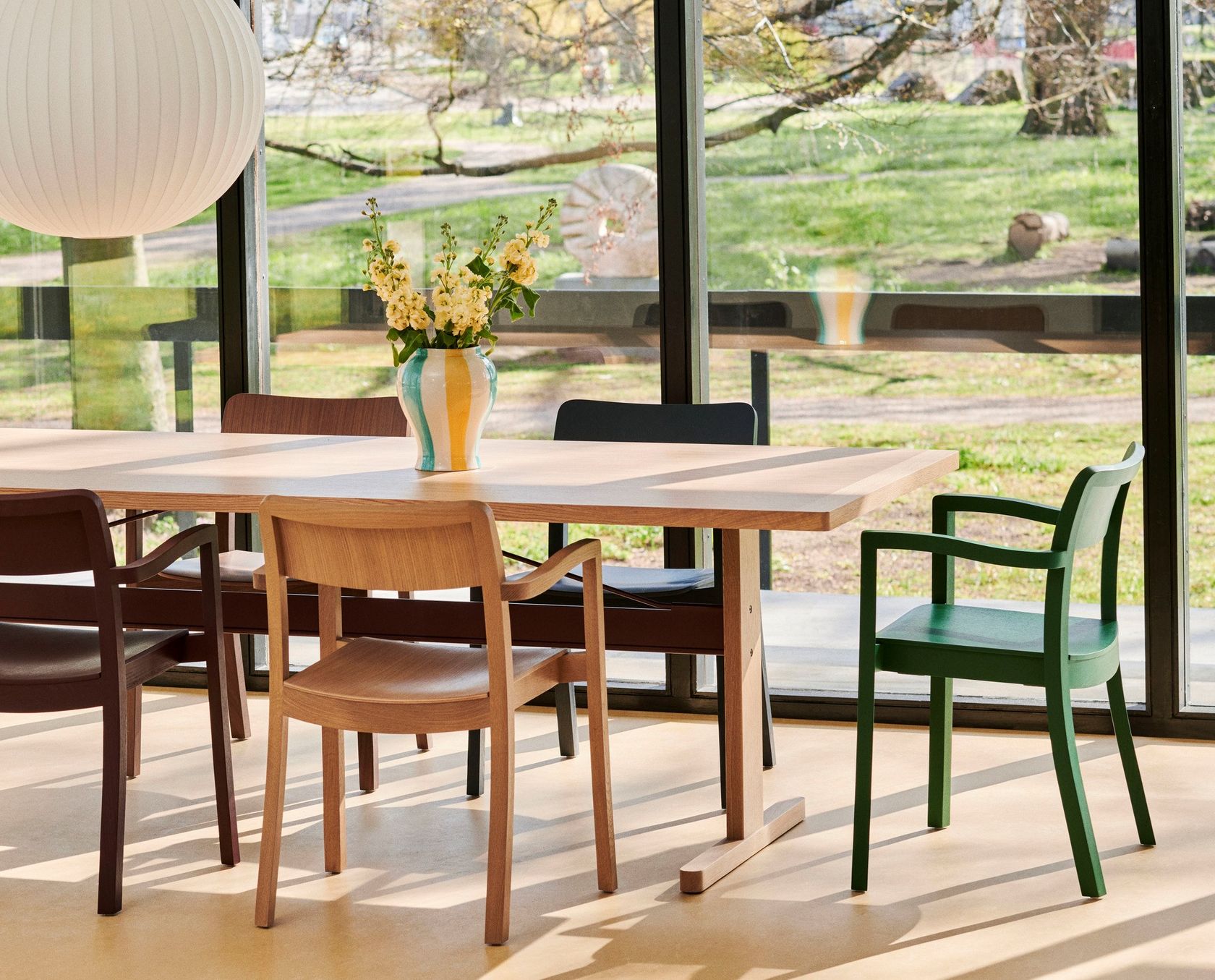 PASSERELLE | Wood veneer table By Hay design Ronan & Erwan Bouroullec