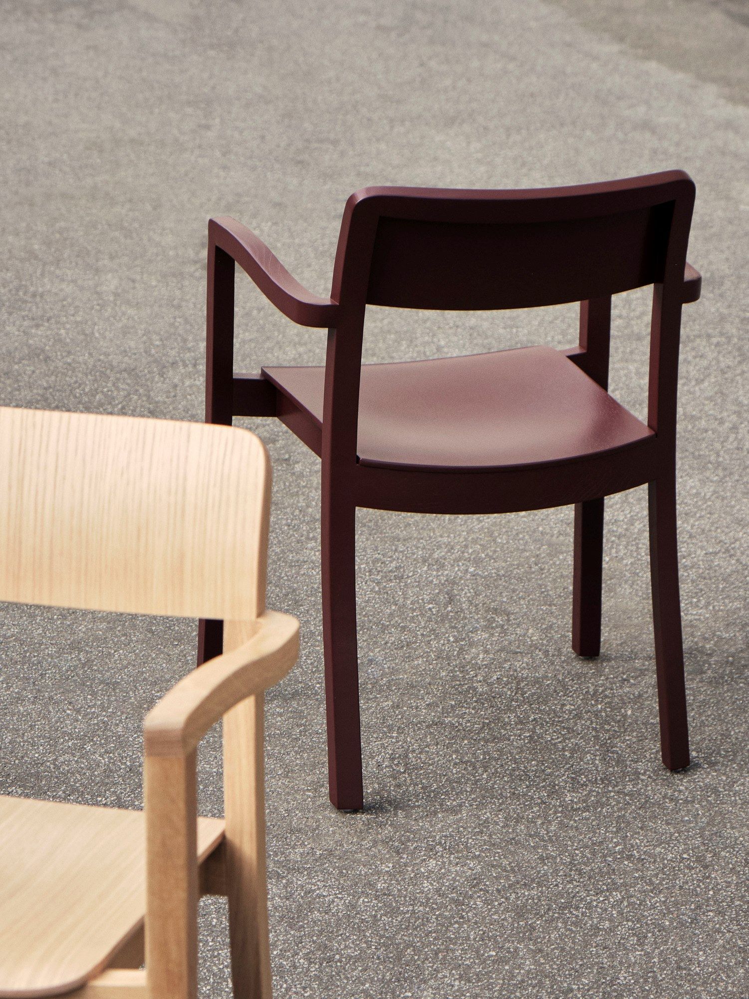 PASTIS Stackable wooden chair with armrests By Hay | design Julien Renault