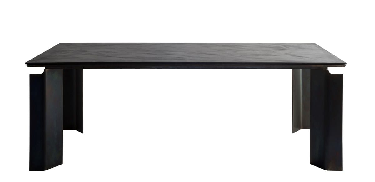 Rectangular wood veneer table PATCH By INTERNA8 design Studiooxi