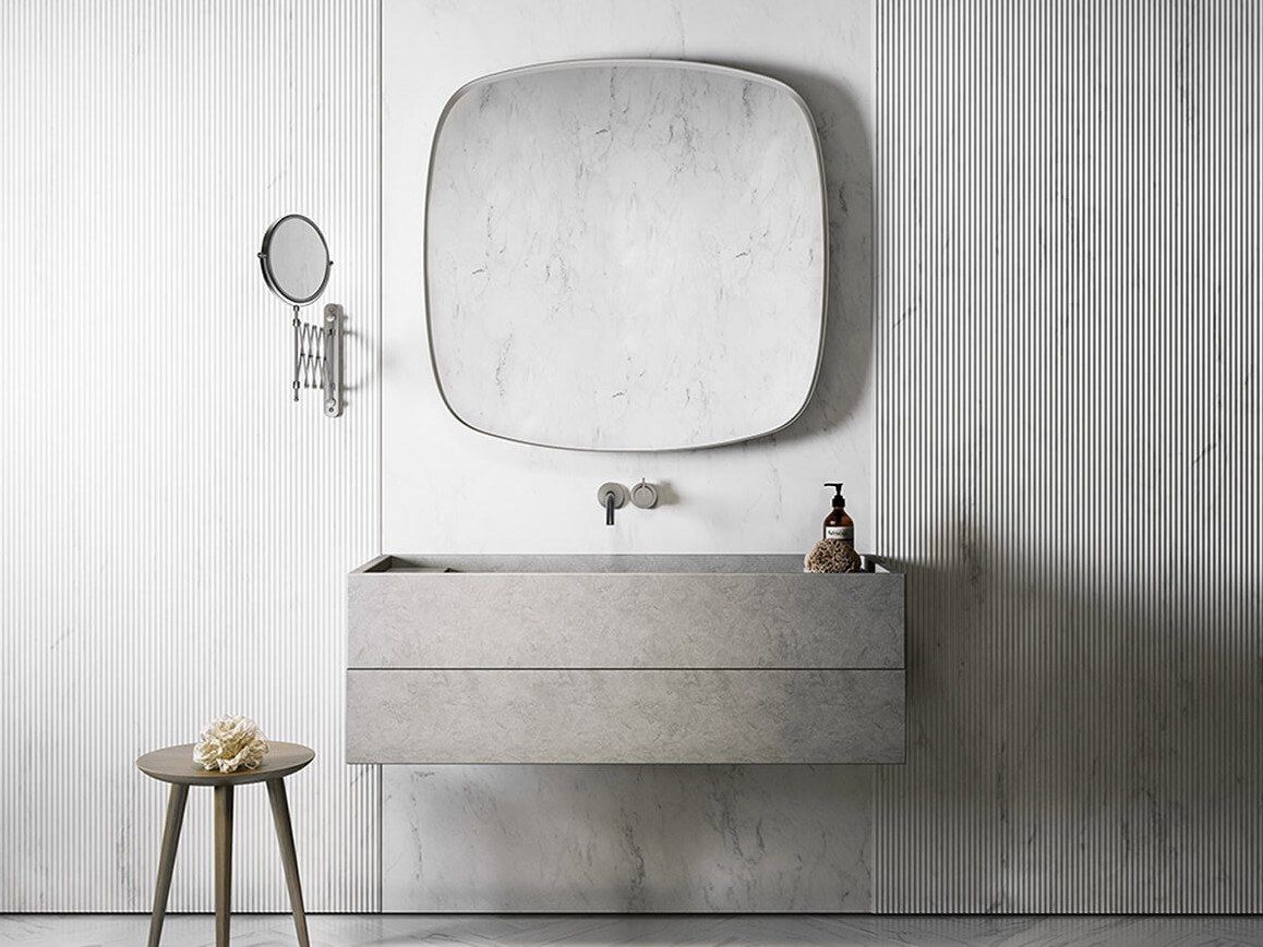 Rectangular single natural stone washbasin PB BASIN – 120 By COCOON ...