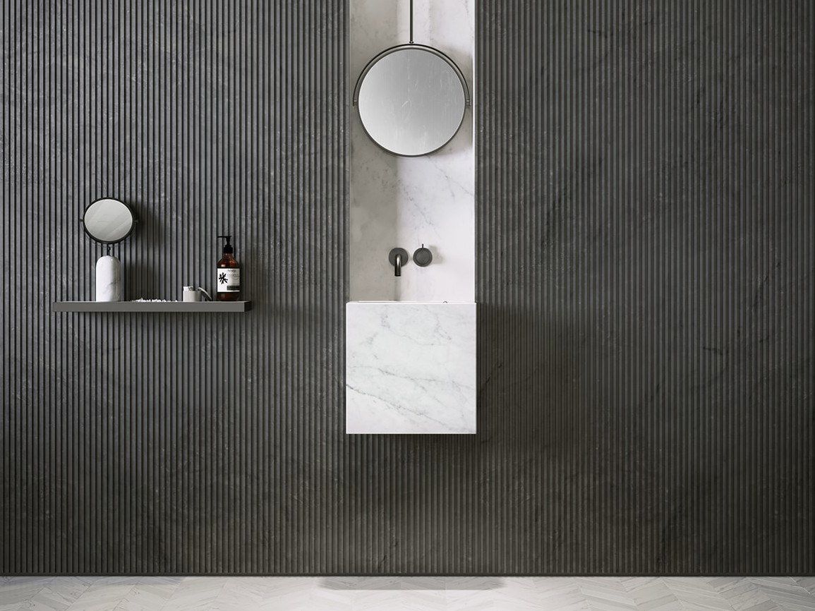 Single wall-mounted natural stone washbasin PB BASIN – 40 By COCOON ...