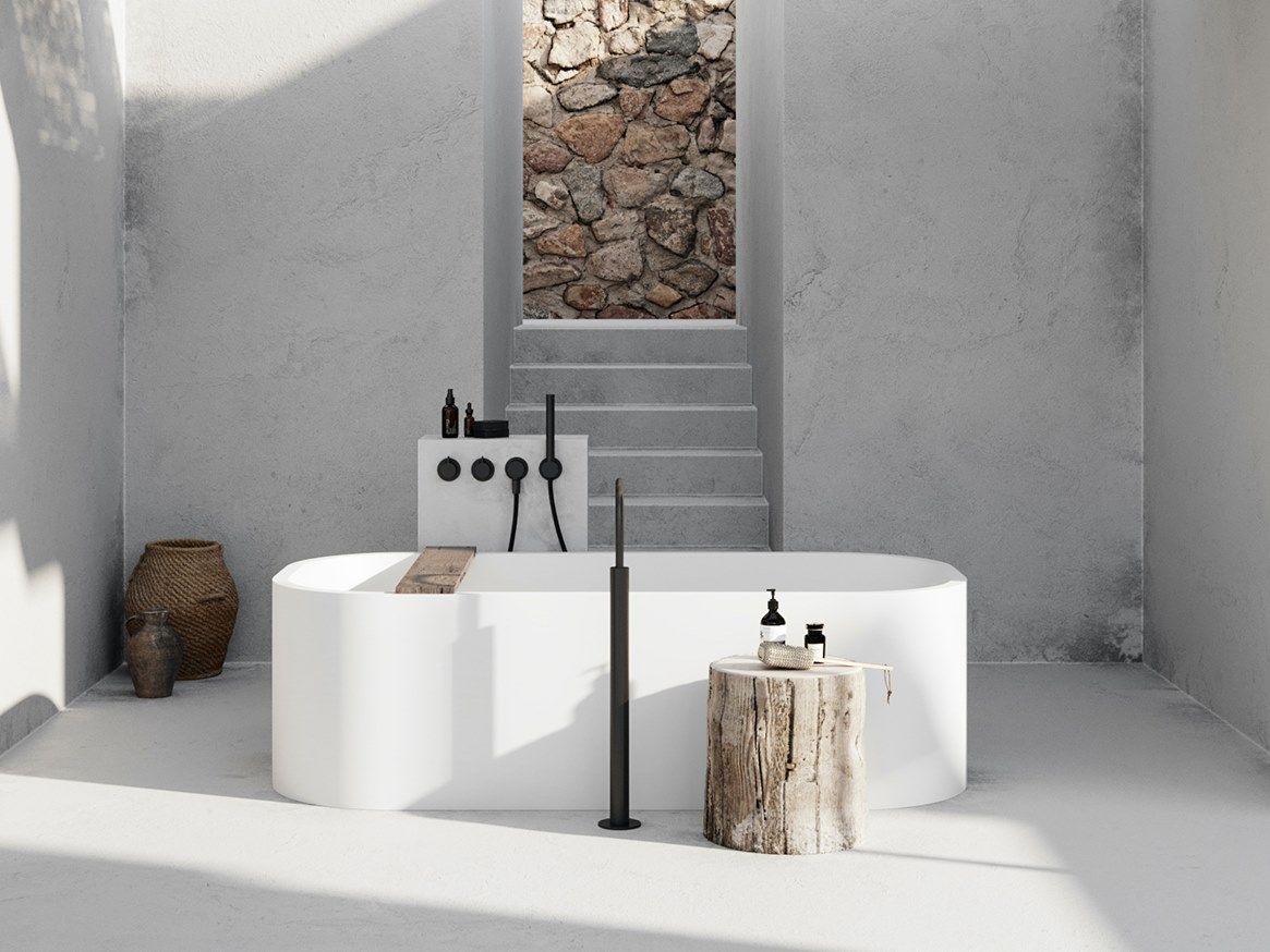 PB BATH Freestanding oval Solid Surface bathtub By COCOON | design Piet ...