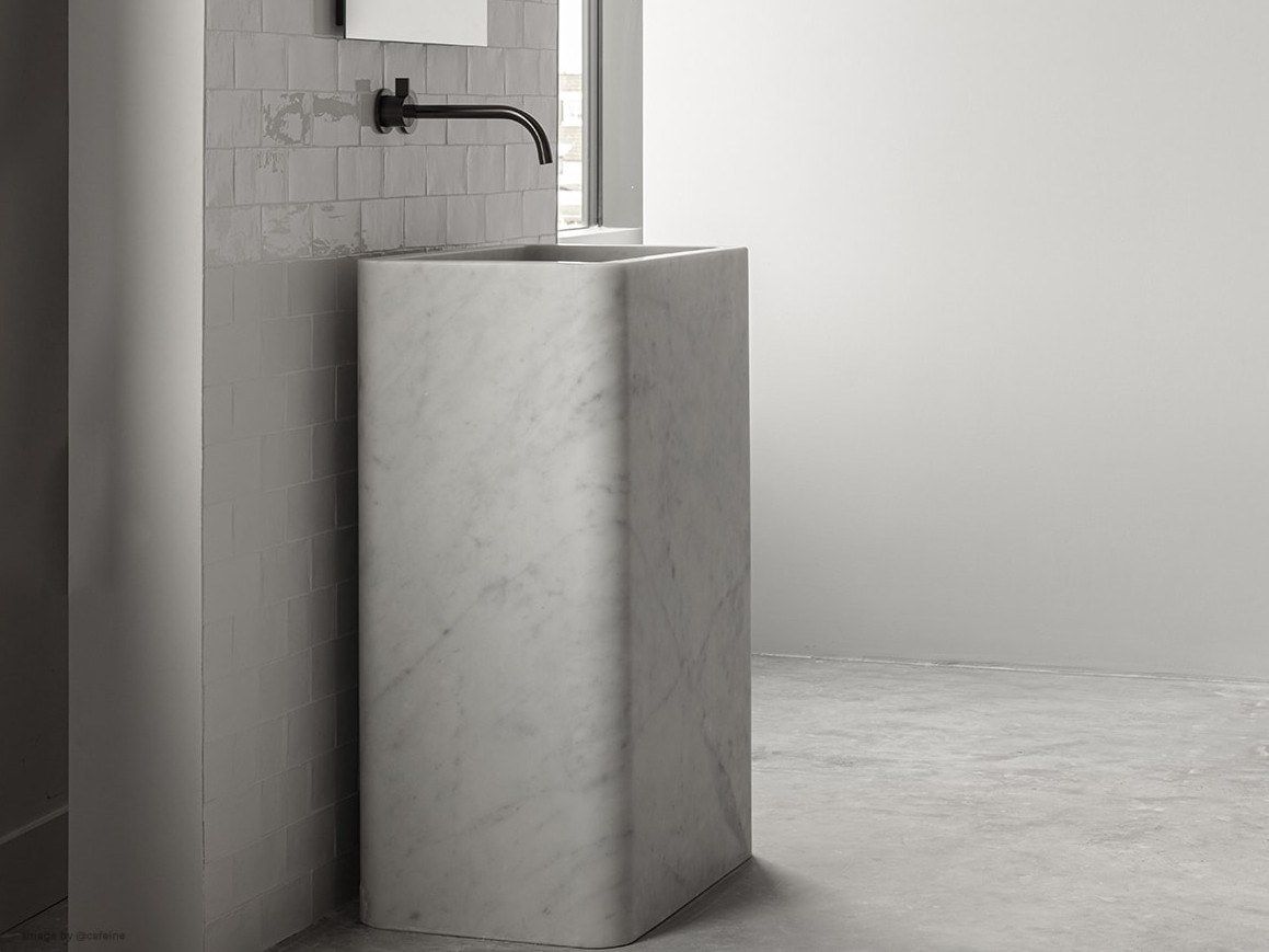 PB COLUMN Freestanding rectangular natural stone washbasin By COCOON ...
