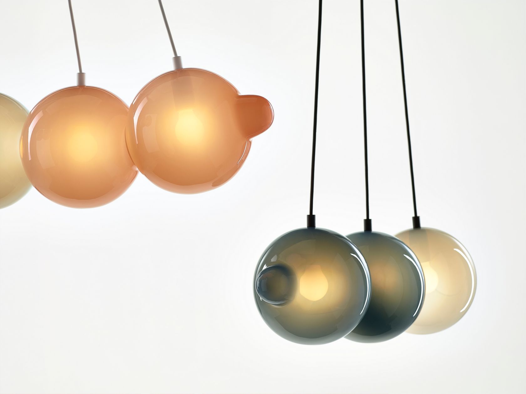 Crystal pendant lamp PENDULUM By bomma design Studio deFORM