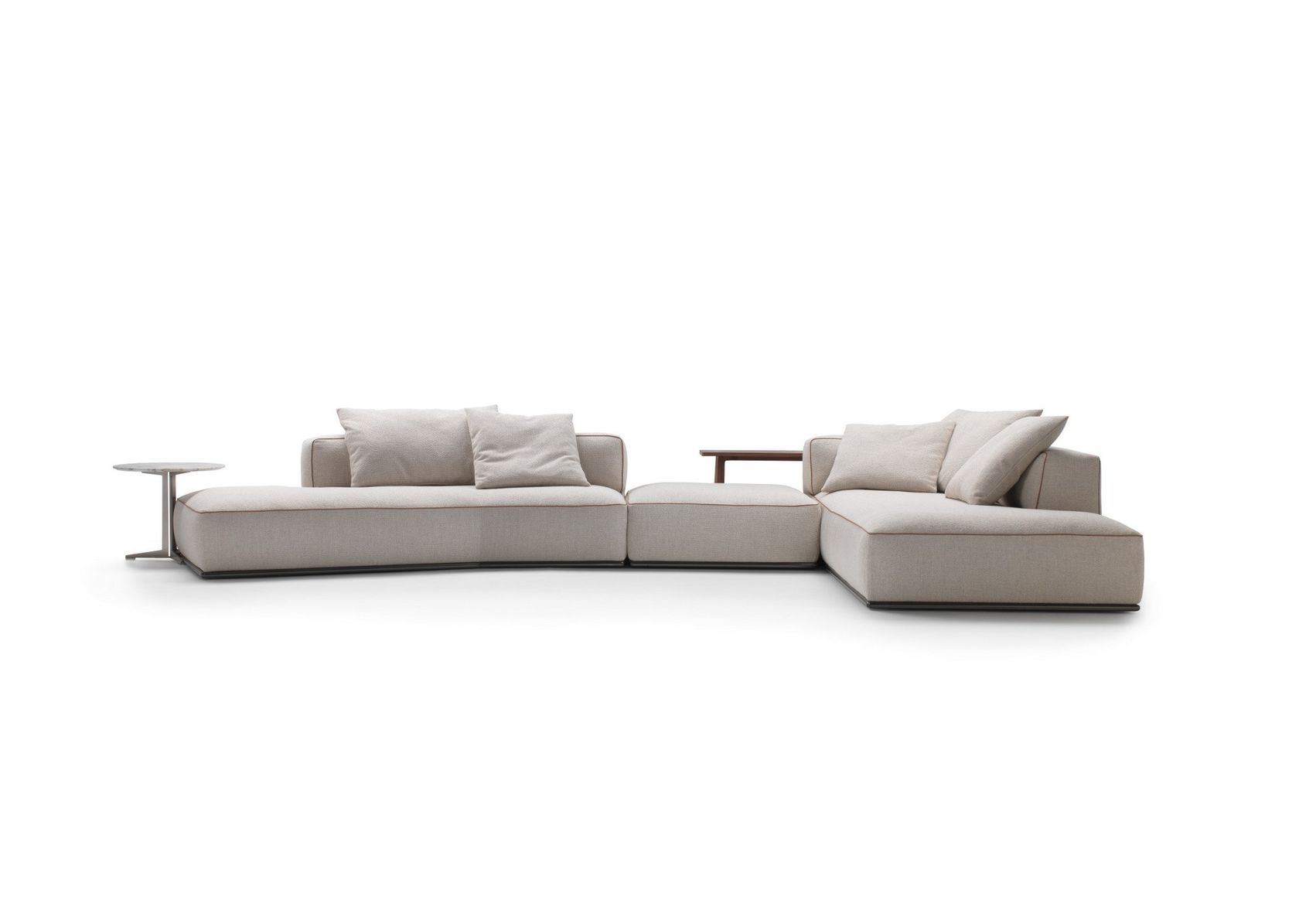 PERRY Sectional fabric sofa with integrated magazine rack By Flexform ...