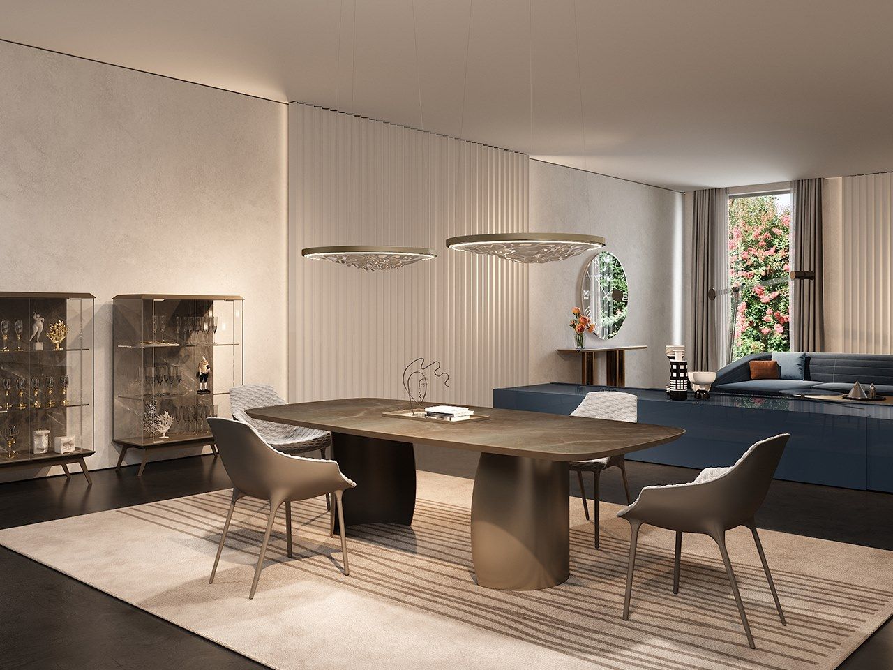 PETALO 72 Oval glass dining table By Reflex | design Tulczinsky