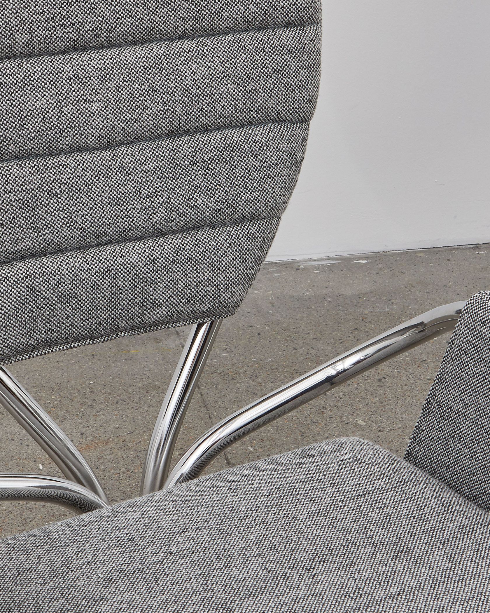 PH POPE CHAIR | Fabric armchair Trestle-based fabric armchair with ...