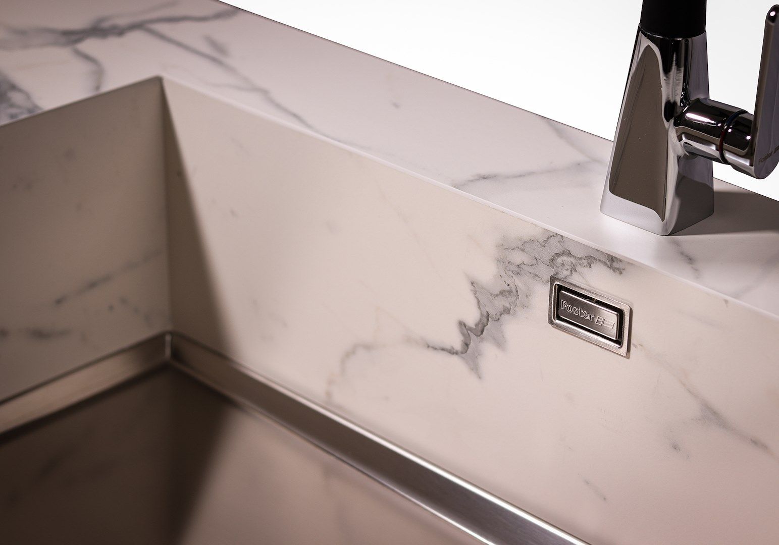 Undermount stainless steel sink PHANTOM BASE 71X40 INOX By Foster
