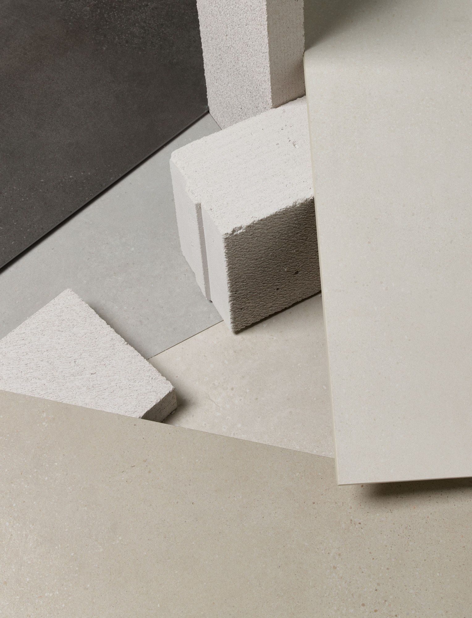 PHASE WHITE Porcelain stoneware wall/floor tiles with concrete effect ...