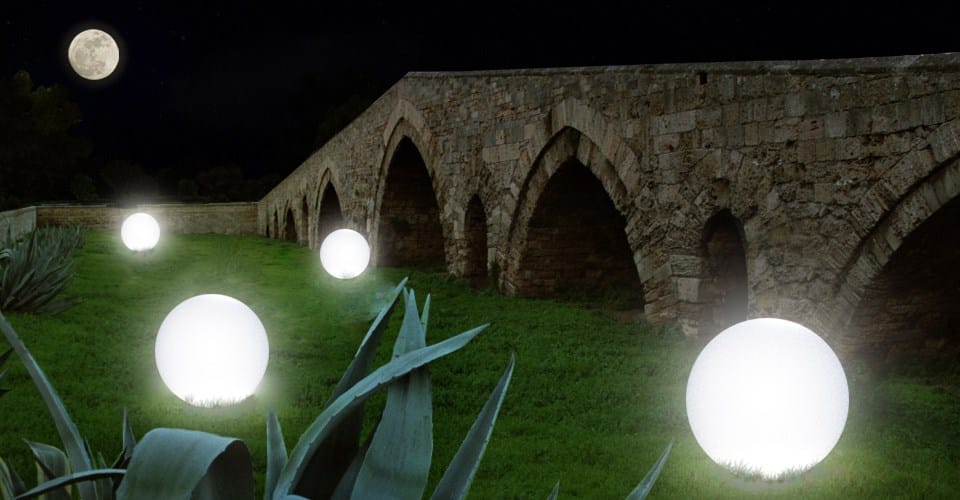 LED solar powered Floor lamp PHOTOVOLTAIC SPHERES By ARKEMA DESIGN