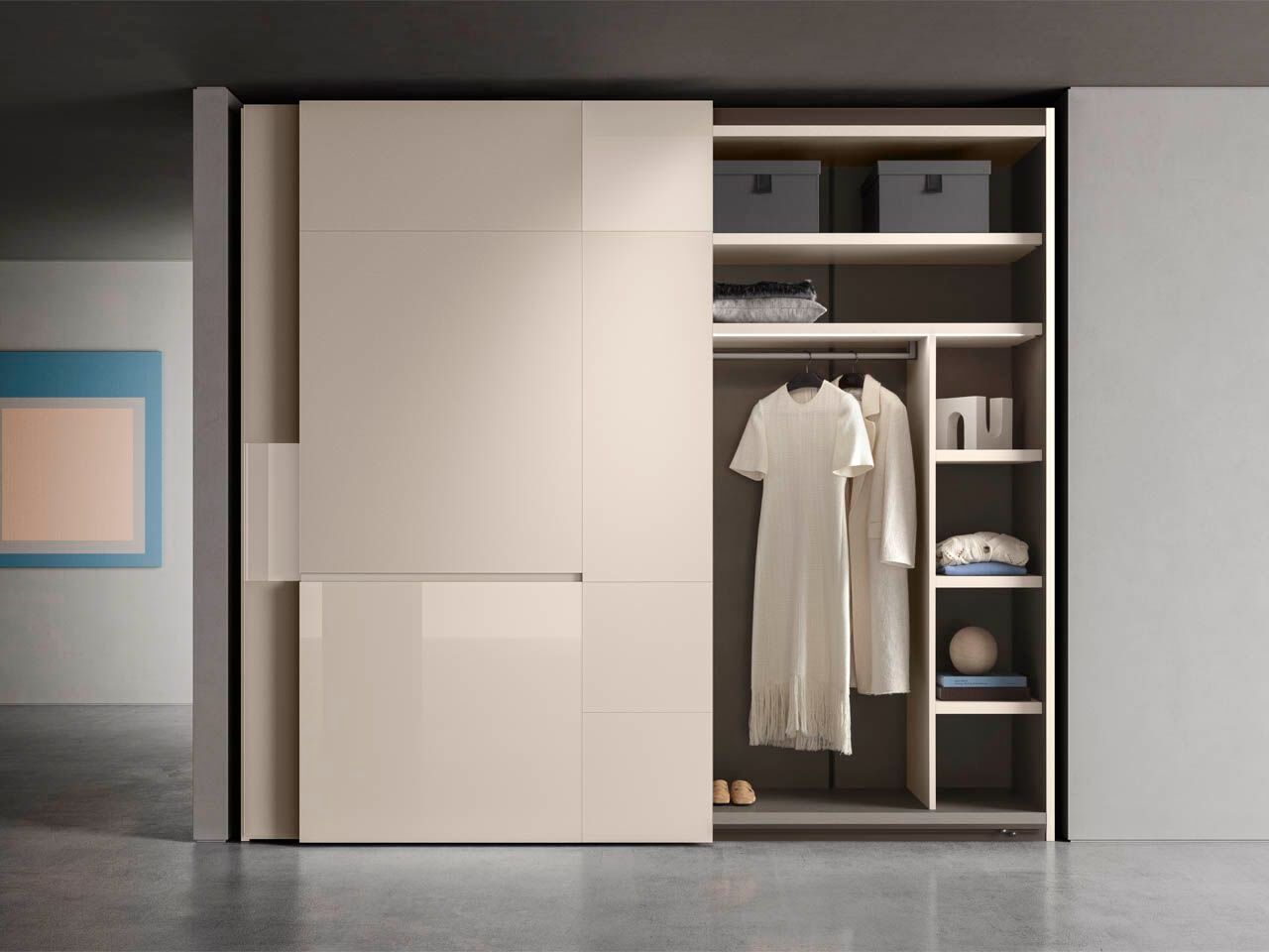 CREA Lacquered wooden wardrobe By PIANCA
