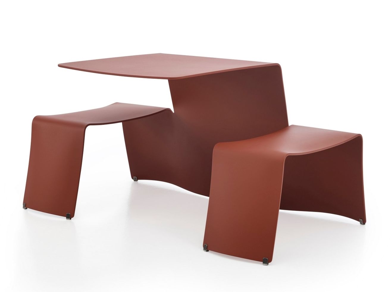 PICNIK Aluminium picnic table with integrated benches By Extremis ...