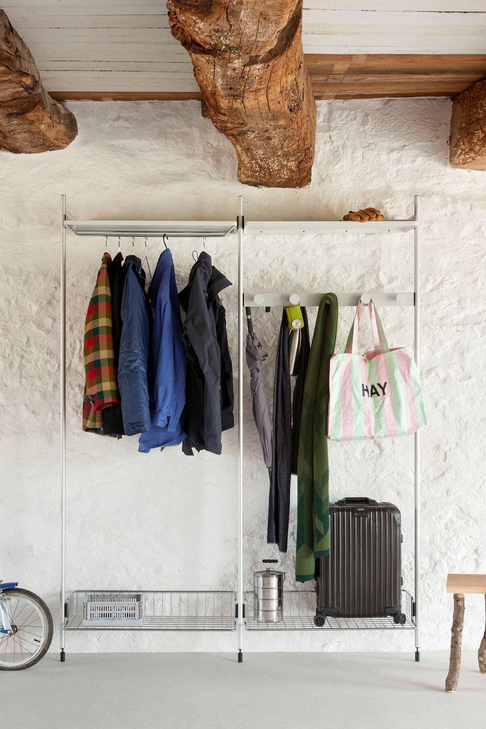 PIER SYSTEM Sectional Anodized aluminium walk-in wardrobe By Hay ...