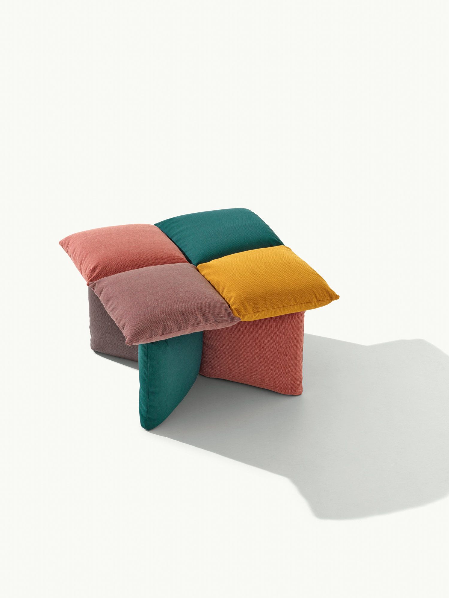 Upholstered fabric stool PILLOW 218 By Et al. design Andrea Anastasio