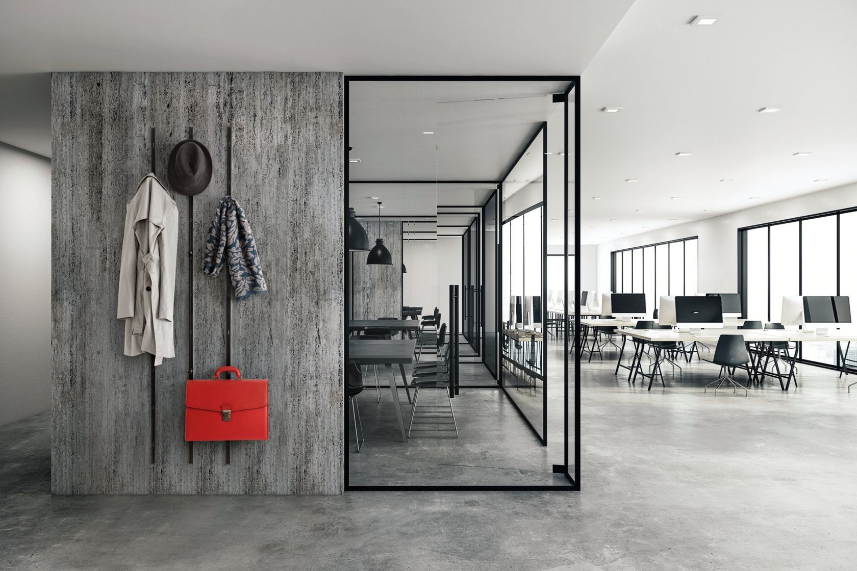 Wall-mounted wooden coat rack PIN HANG By SALICE