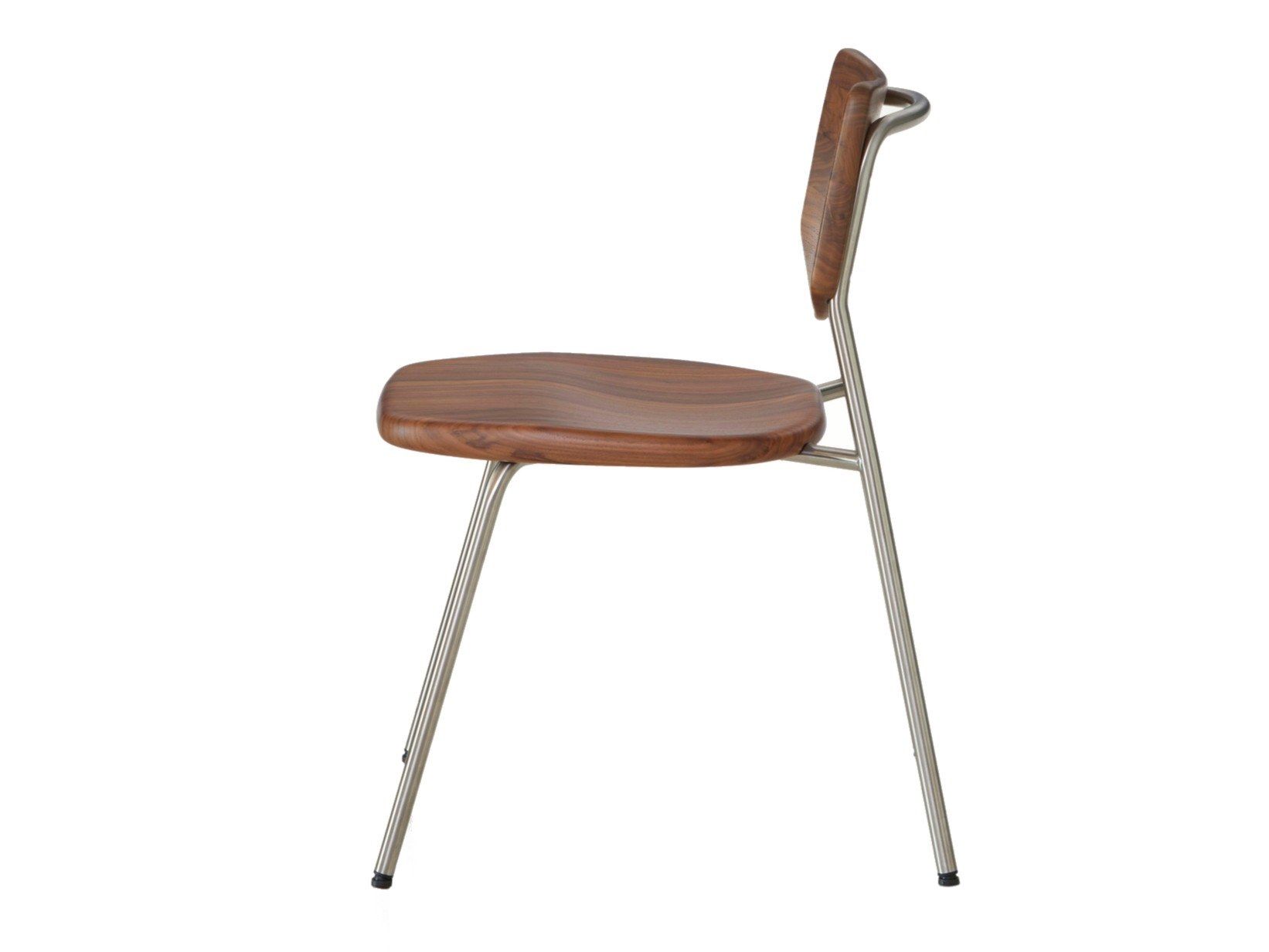 PIPE Stackable stainless steel and solid wood chair By BassamFellows ...