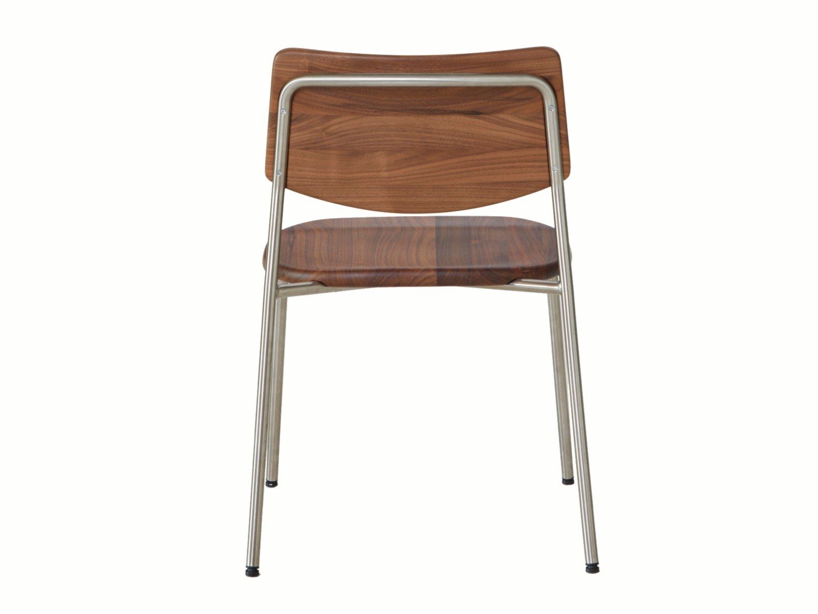 PIPE Stackable stainless steel and solid wood chair By BassamFellows ...