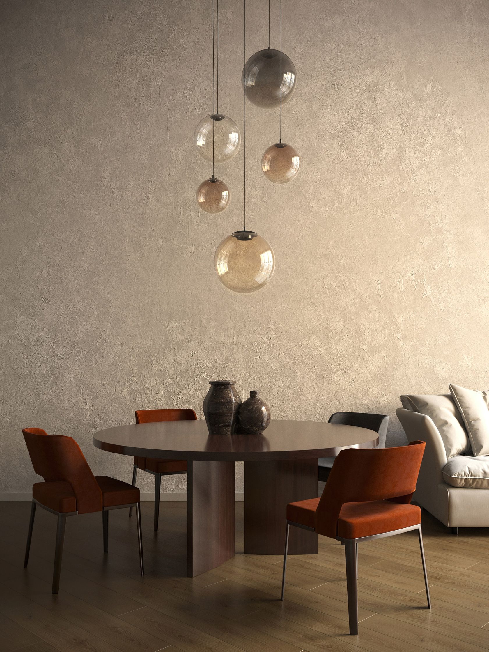 PIT LED blown glass pendant lamp By Cangini & Tucci