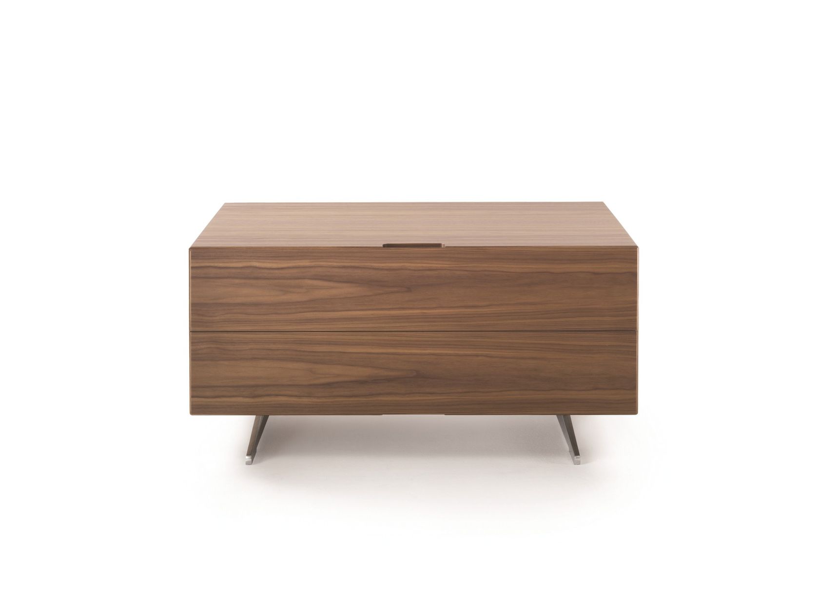 PIUMA Rectangular walnut bedside table with drawers By Flexform ...