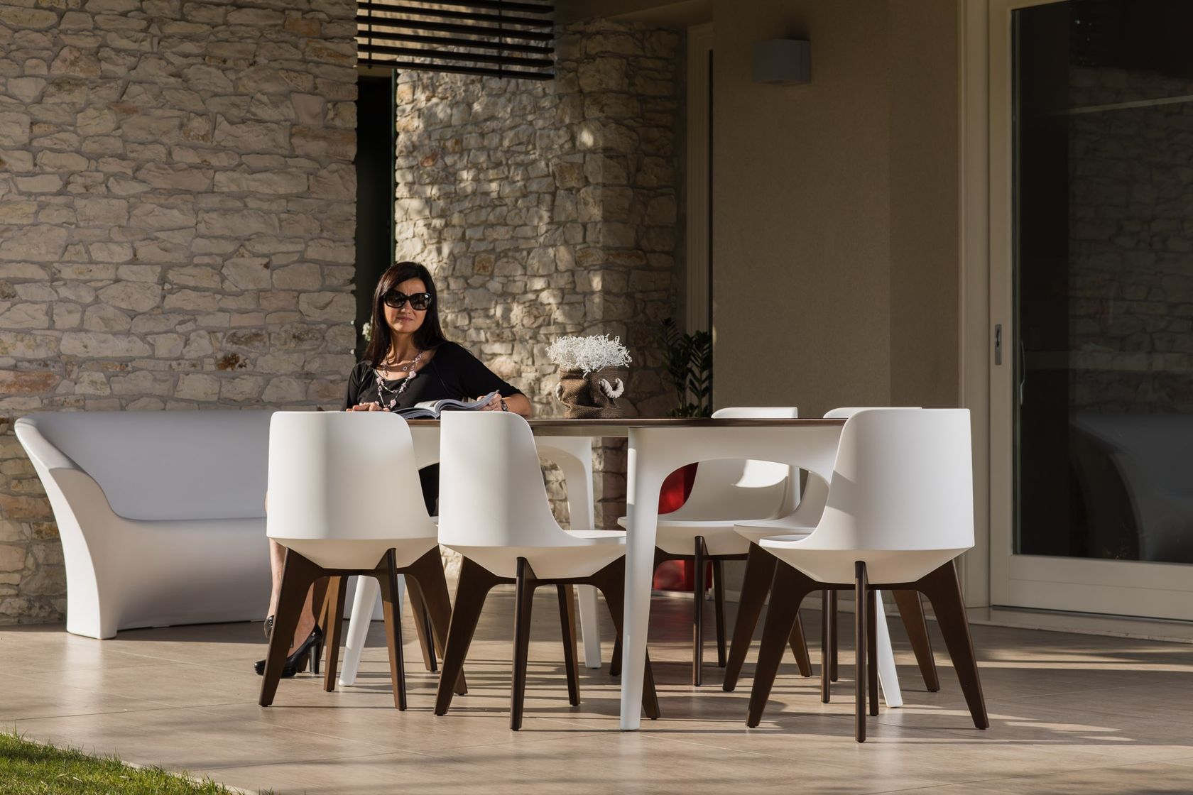 Sedia in polietilene PLANET CHAIR By Plust design Cédric Ragot