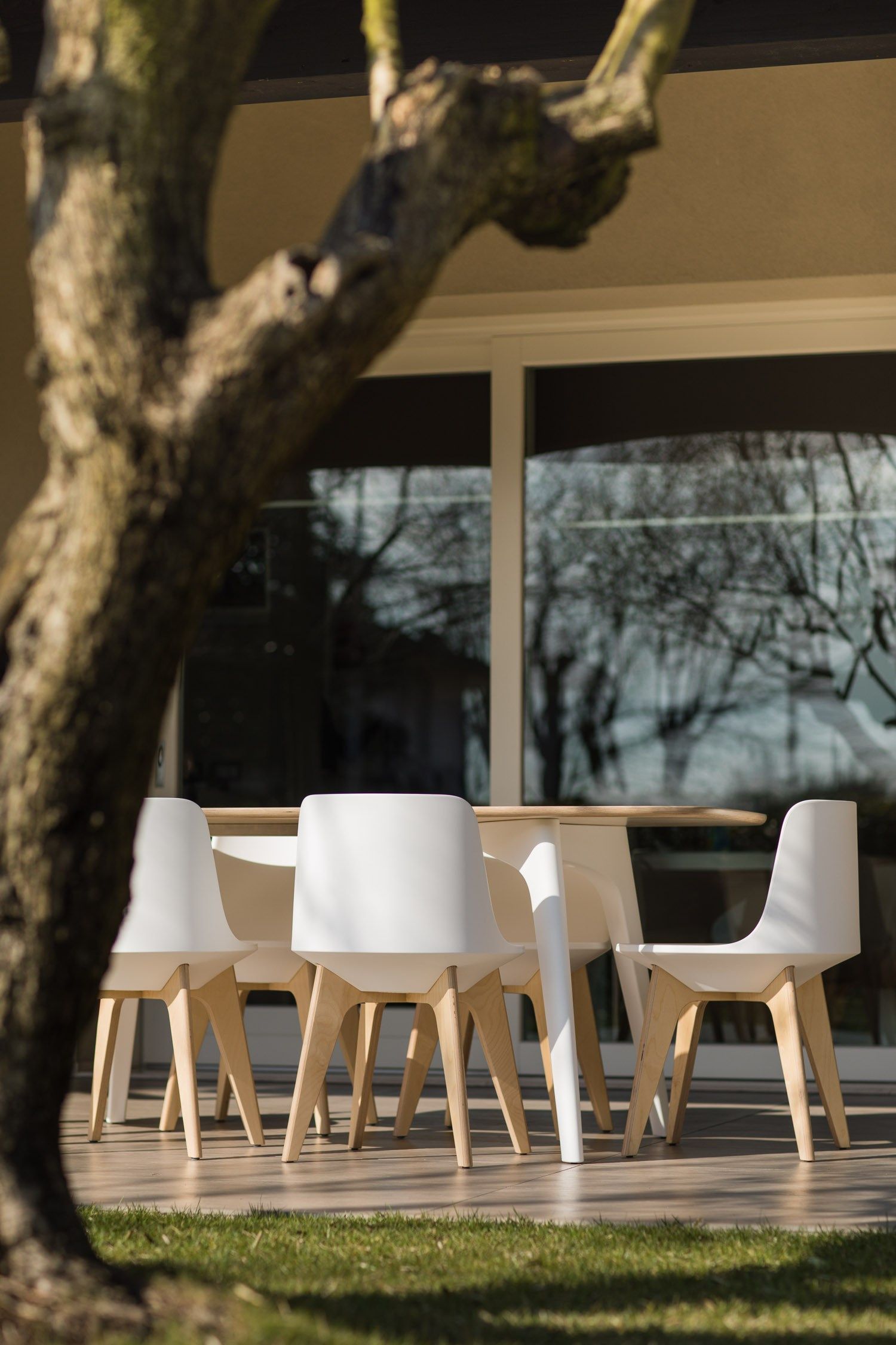 Sedia in polietilene PLANET CHAIR By Plust design Cédric Ragot