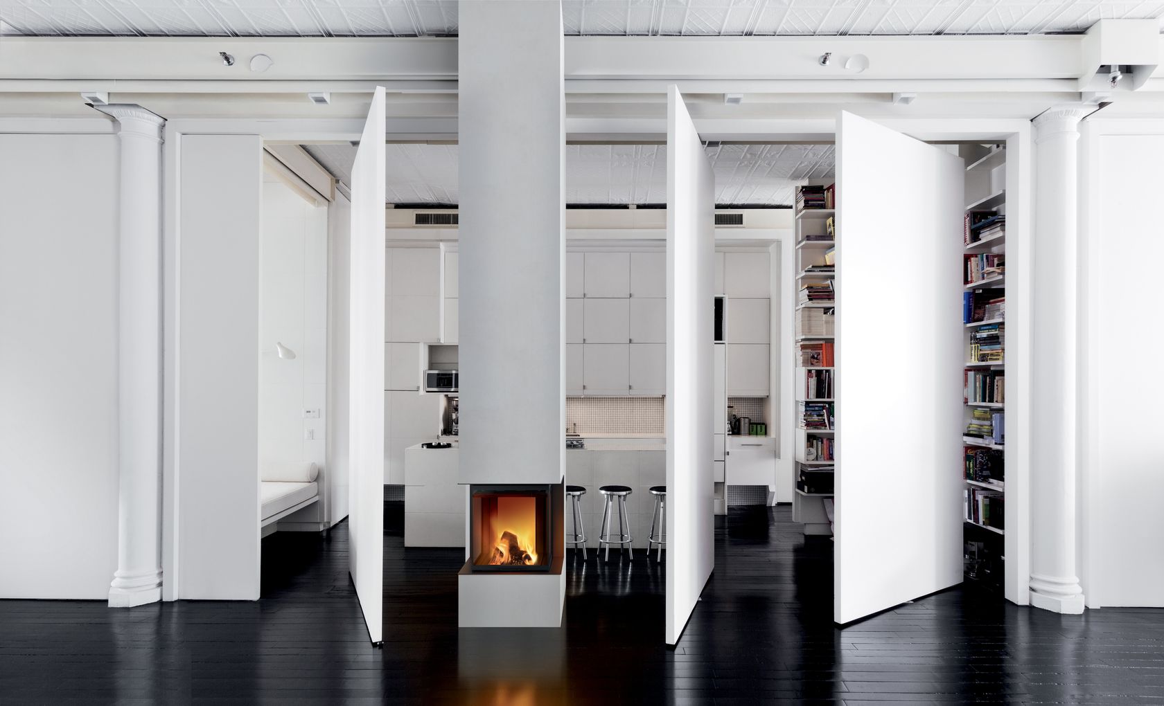 Wood-burning 3-sided built-in fireplace PLASMA 50T WOOD By MCZ